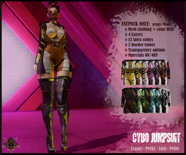 Second Life Marketplace Rks Jumpsuit Cybo Fatpack